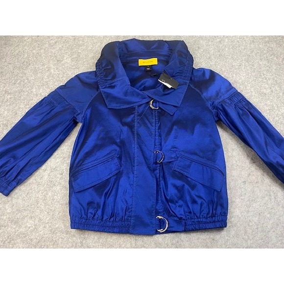 St. John | Jackets & Coats | St John Royal Blue Satin Convertible ...